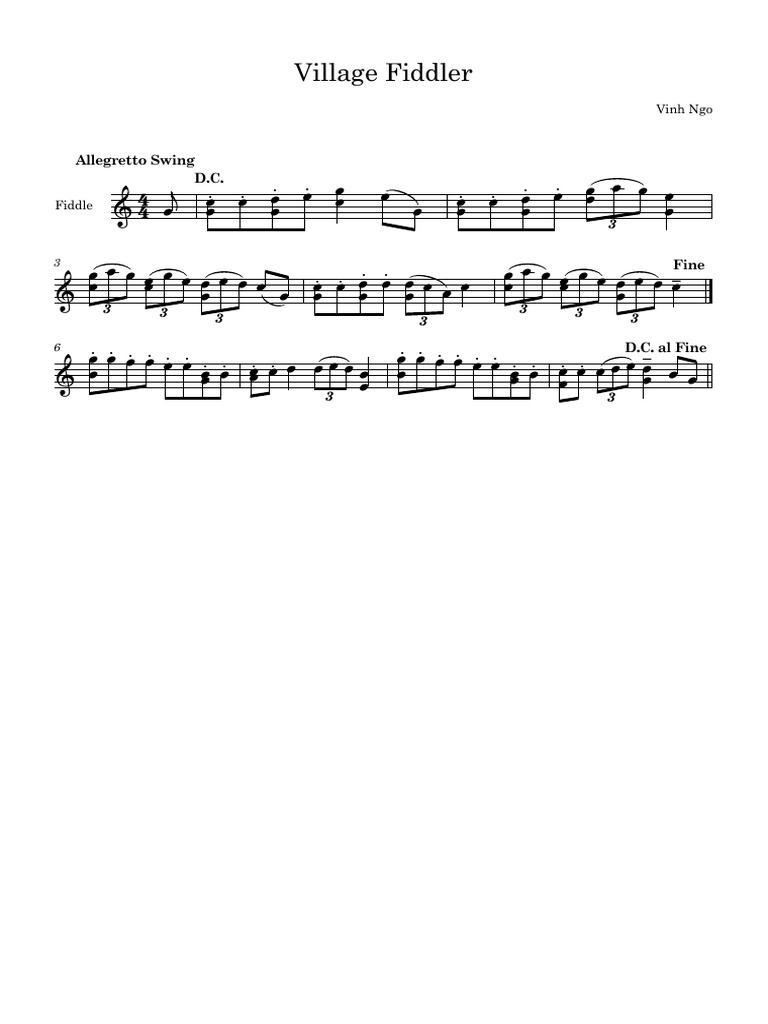 Village Fiddler | PDF