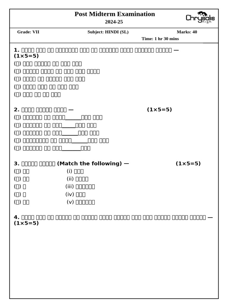 Post Midterm Exam Simplified Paper | PDF