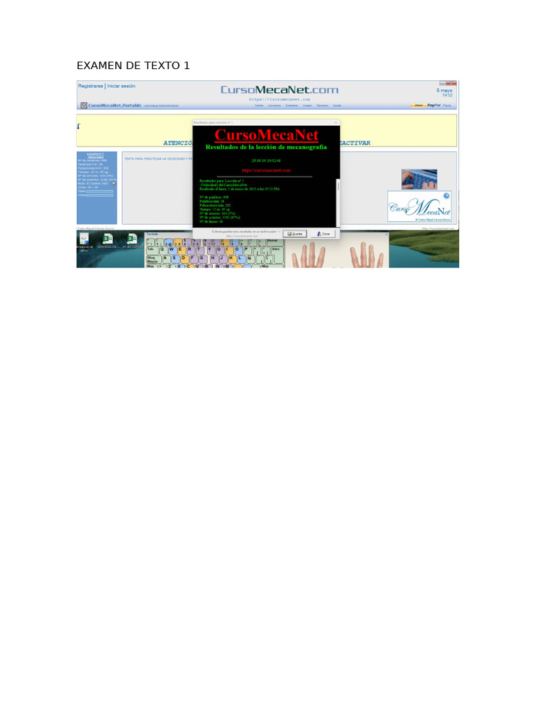 EXAMEN DE TEXTO 1 Mecanet - Esperanza | PDF