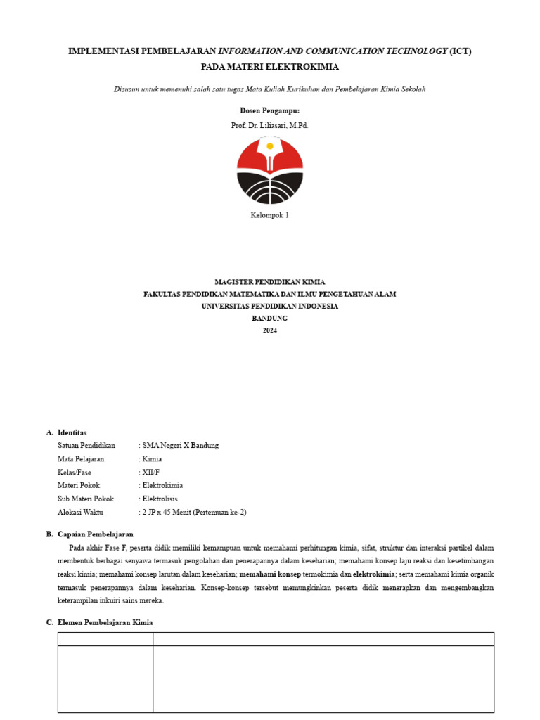 Pembelajaran Dengan Media Simulasi Virtual Lab Elektrolisis | PDF