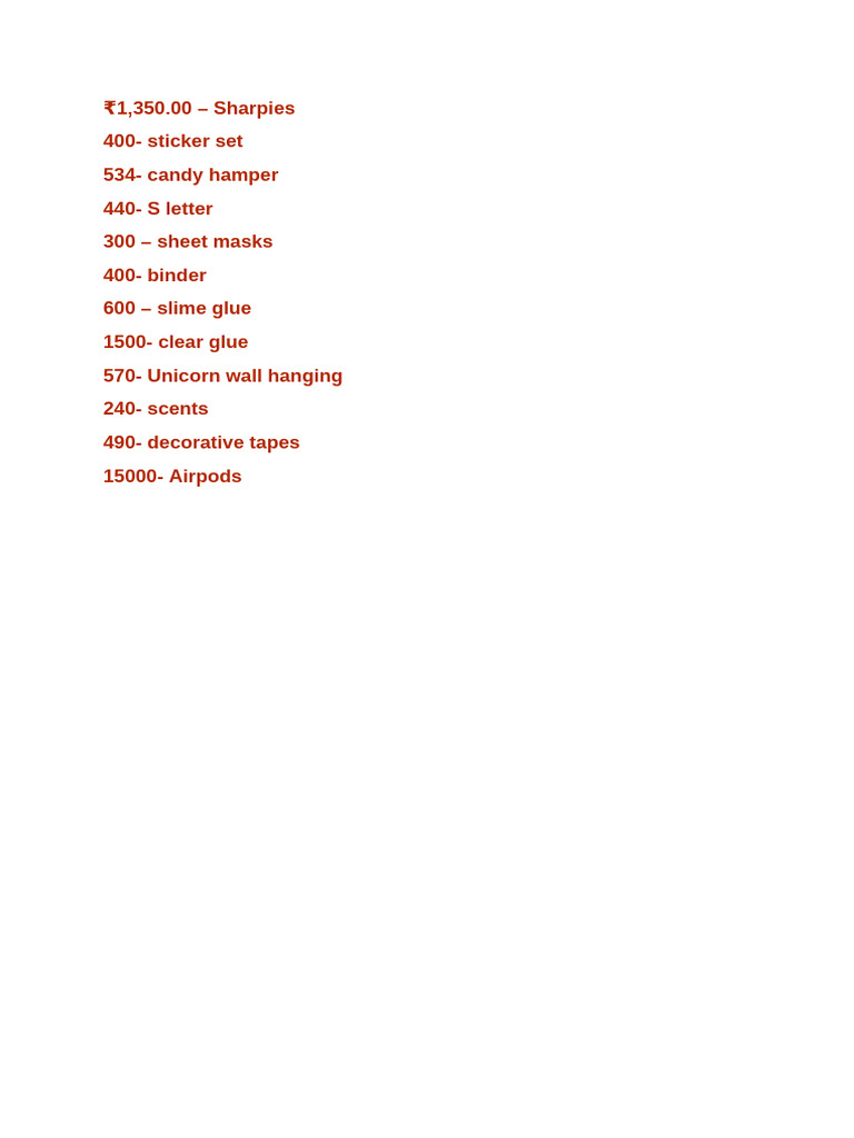 Saesha Gifts | PDF