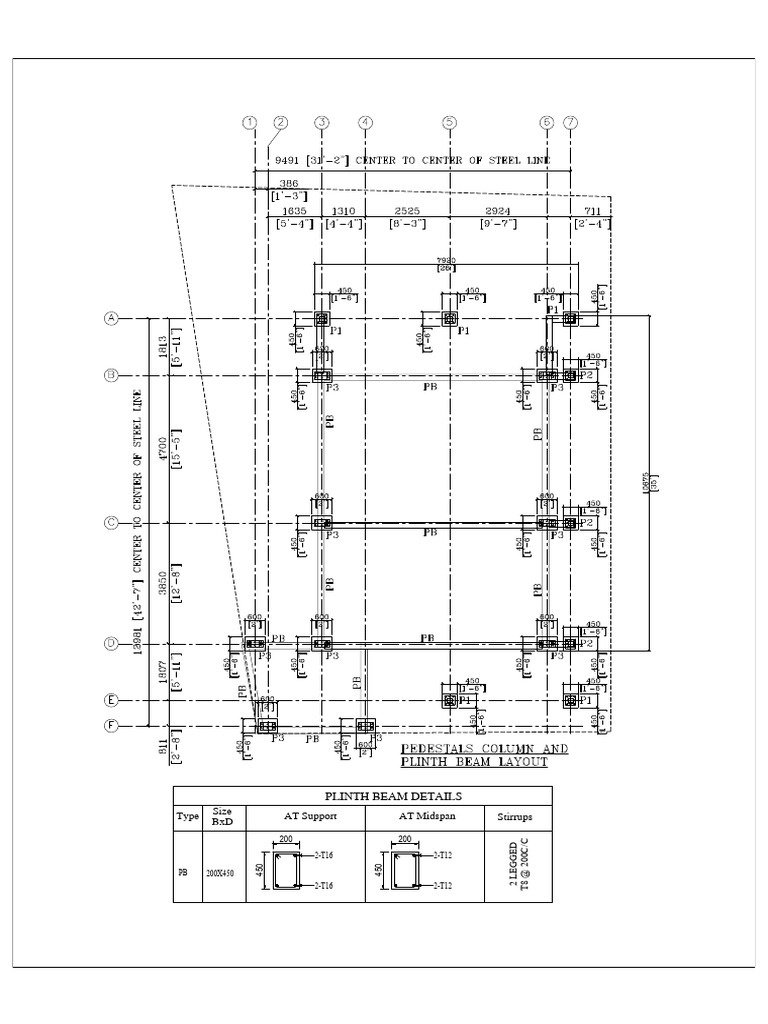 HPD-MARKETING OFFICE - Plinth Beam - Full Set Drawing-Model | PDF