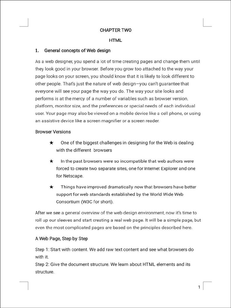 Word2pdf - Chapter 2 - Basics of HTML - 1743060597810 | PDF
