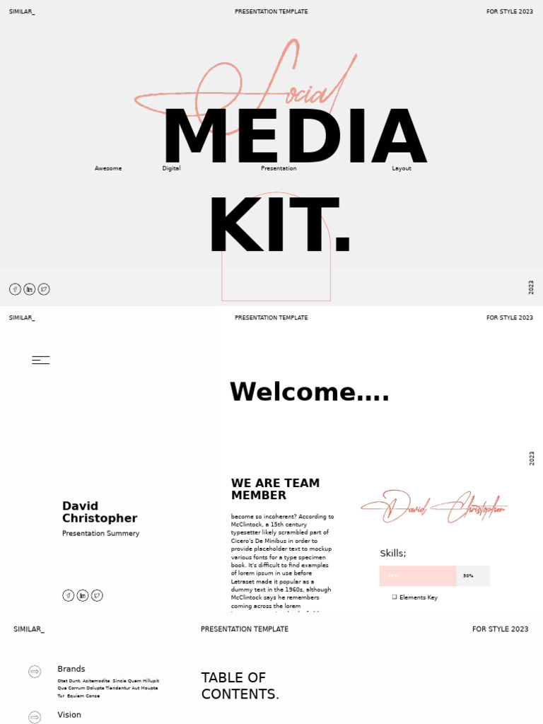 2023 Media Kit Presentation Template | PDF | Printing | Text