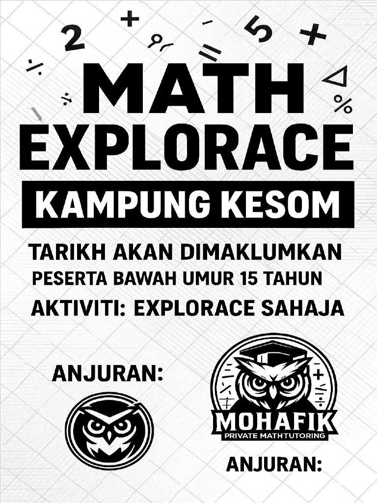 Math Explorace KG Kesom Poster | PDF