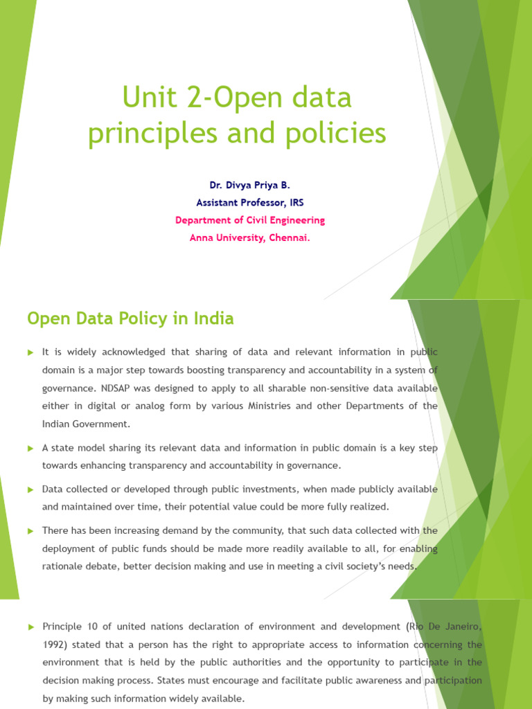 2.1 Open Data Principles | PDF | Business