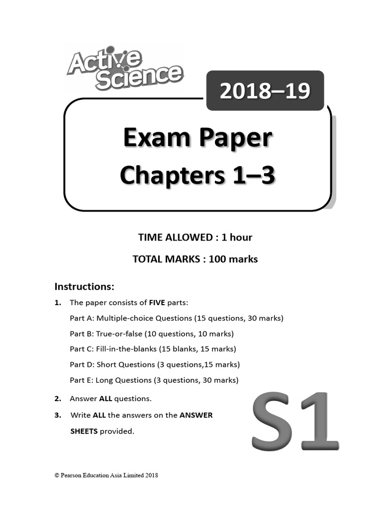 AS - Exam Paper 1A - Sample - e | PDF | Water | Trees