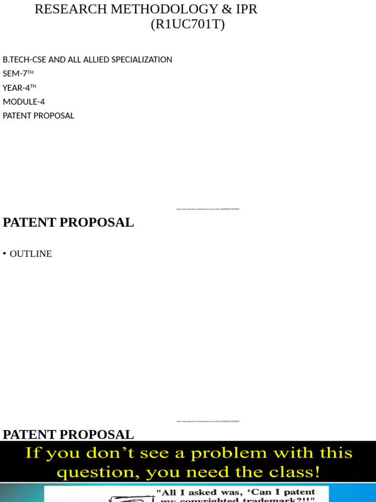 R1uc701t - RM - Unit-4 - Patent Proposal | PDF | Intellectual Property ...