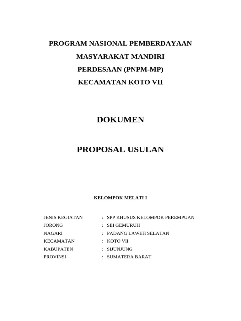 Program Nasional Pemberdayaan | PDF
