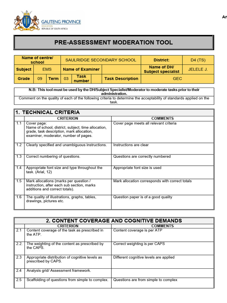 J 1 Ems GR9 Paper 1 | PDF | Question | Bias