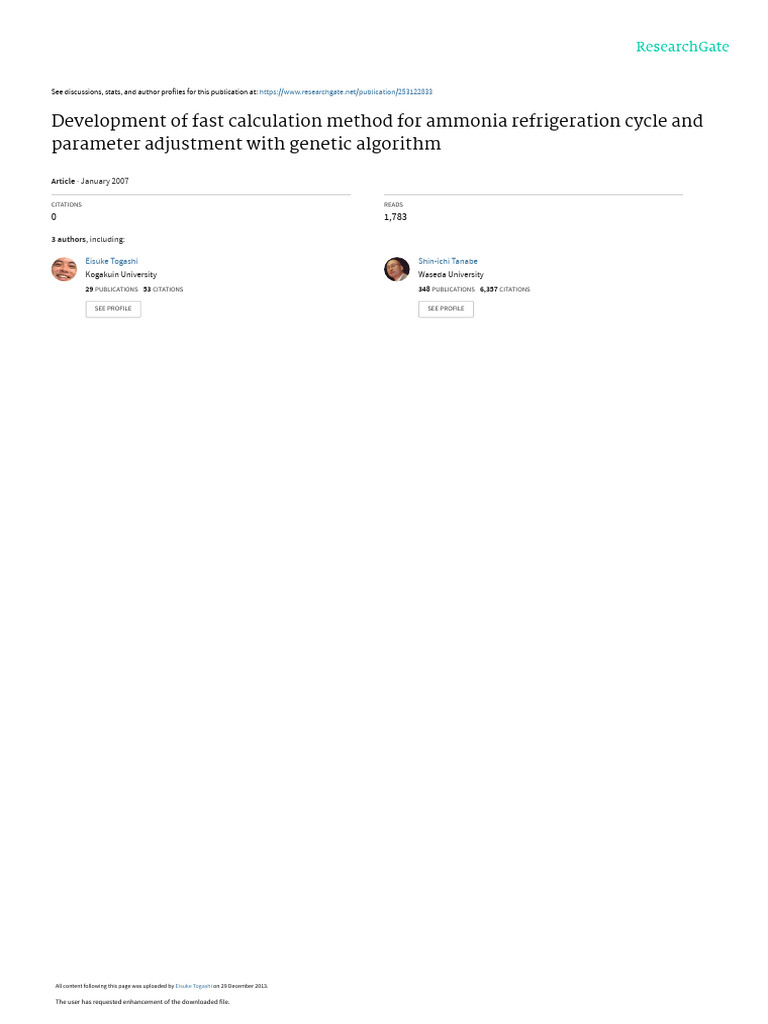 Development of Fast Calculation Method For Ammonia | PDF | Heat | Continuum Mechanics