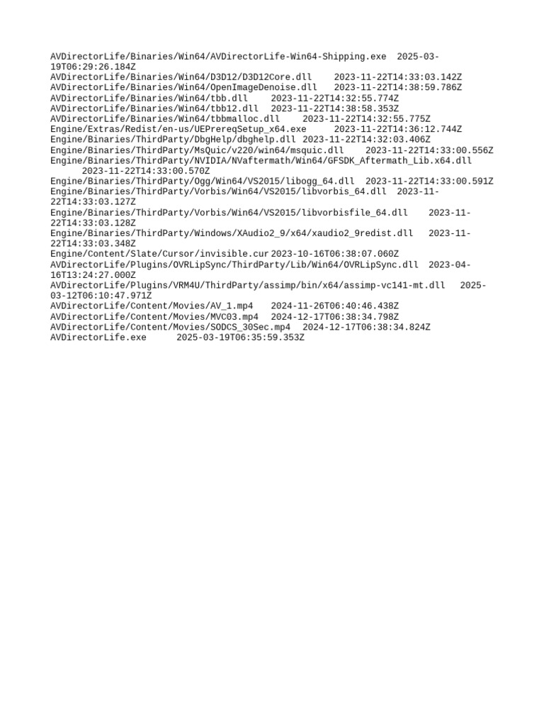 Manifest NonUFSFiles Win64 | PDF