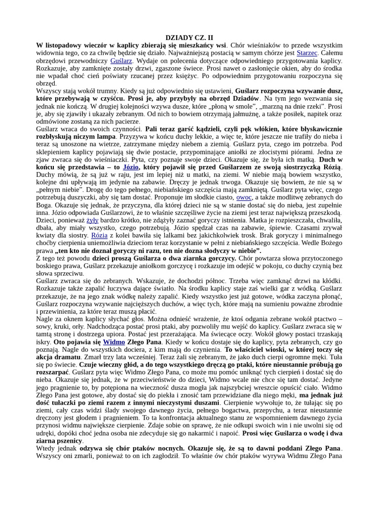 Dziady Cz. II | PDF