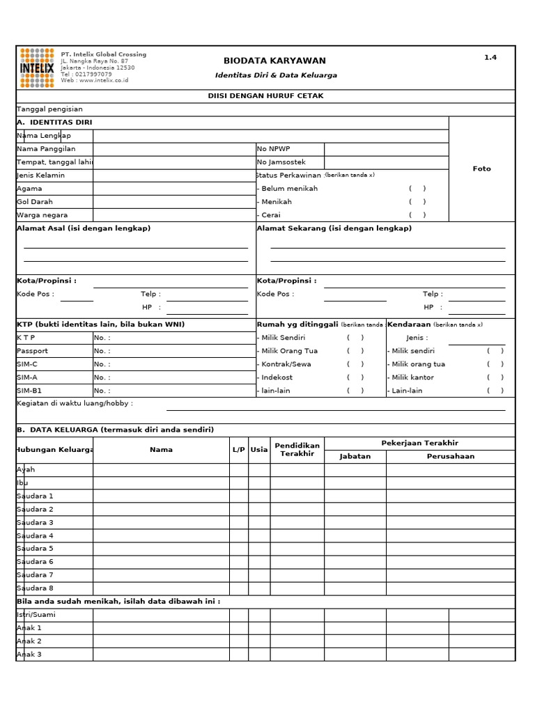 F.HRD-02 - Candidate Data Form | PDF
