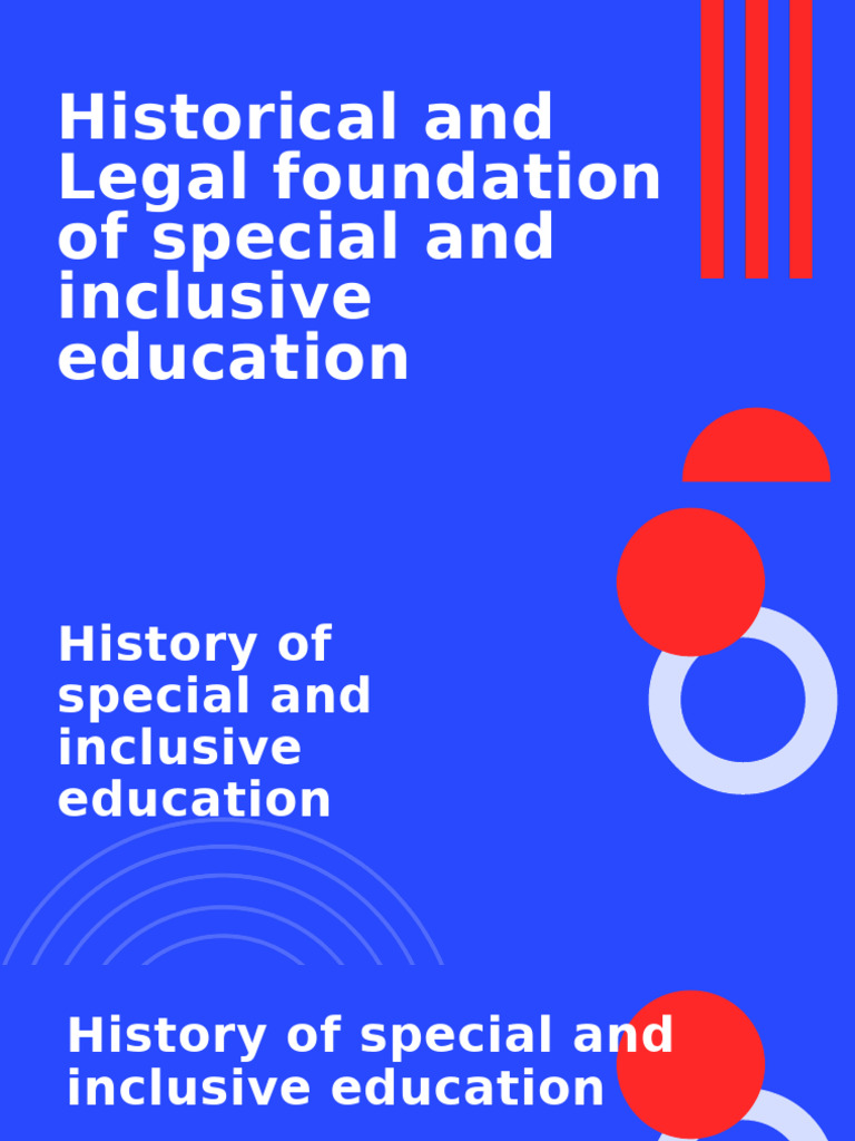 Group 2 Historical and Legal Foundation of Special and Inclusive ...
