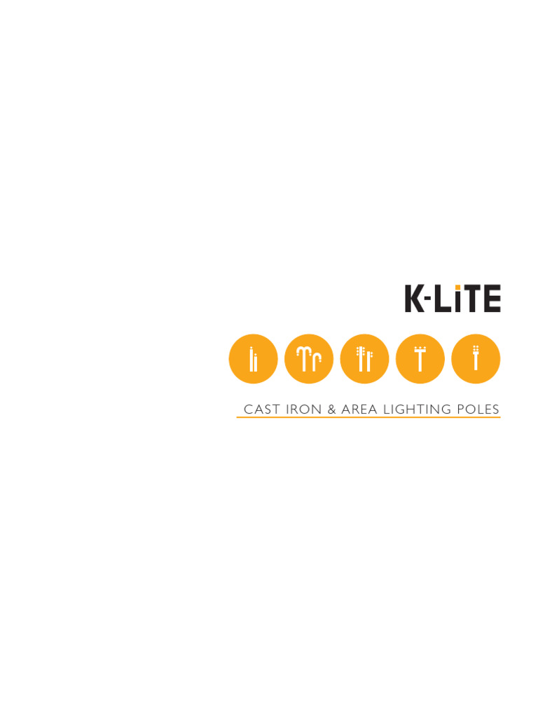 Cast Iron Area Lighting Poles Guide | PDF | Welding | Construction