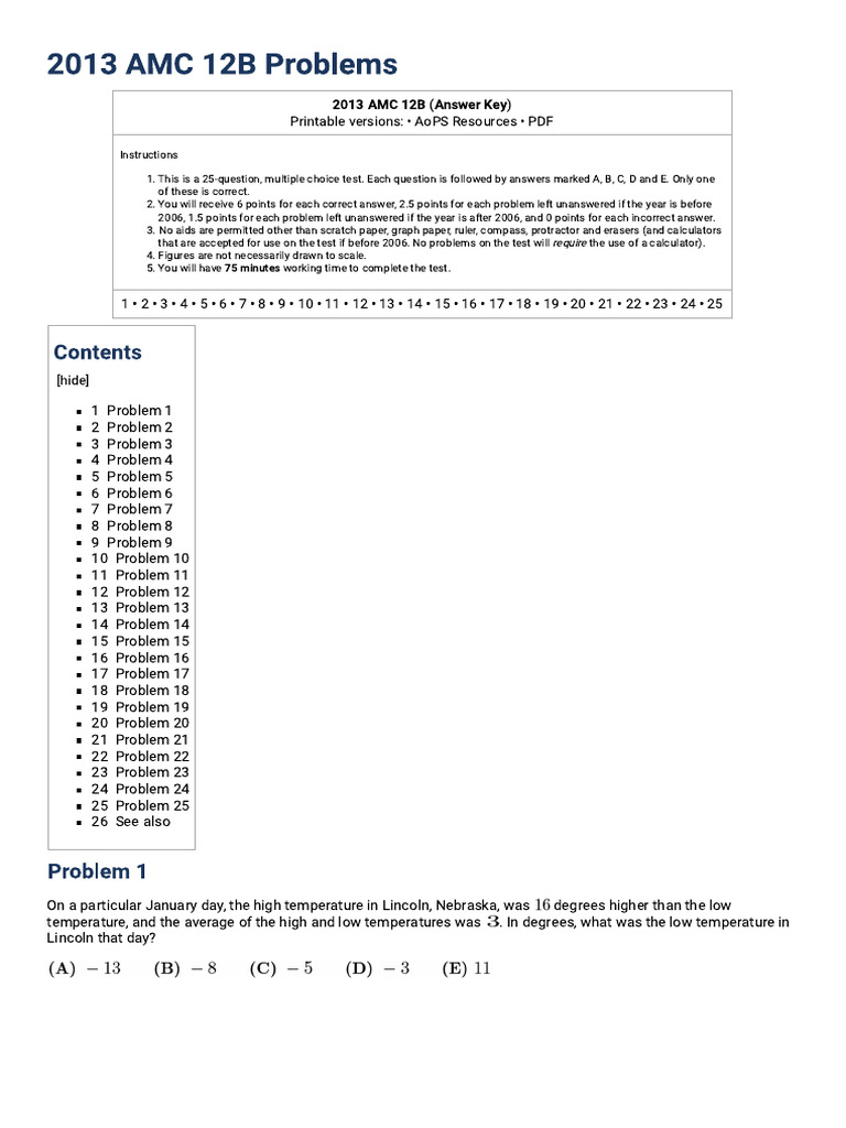 AMC 12 Y13 QP B | PDF