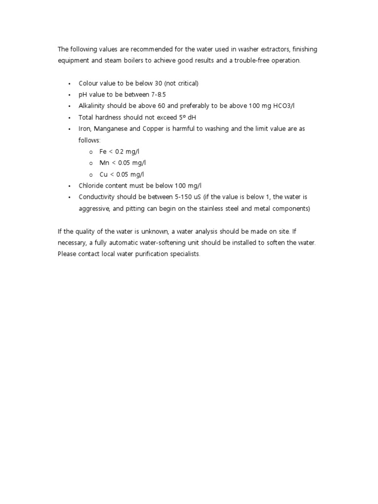 Water Quality Parameters | PDF