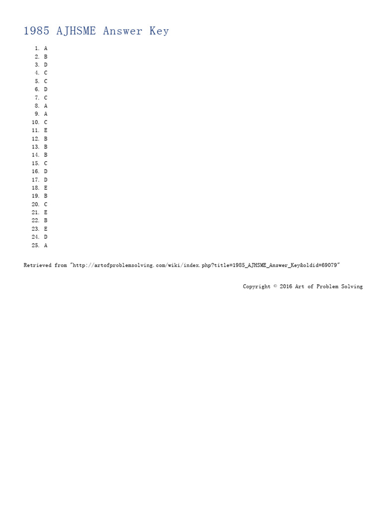 1985 Key | PDF