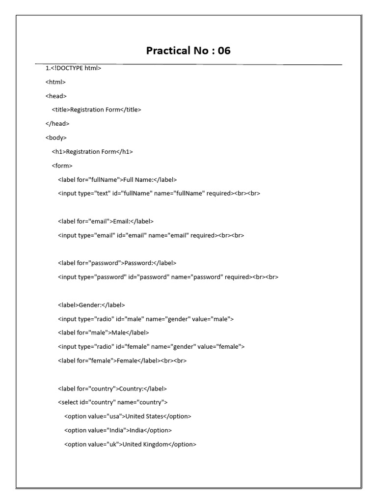 JS Practical 06 | PDF