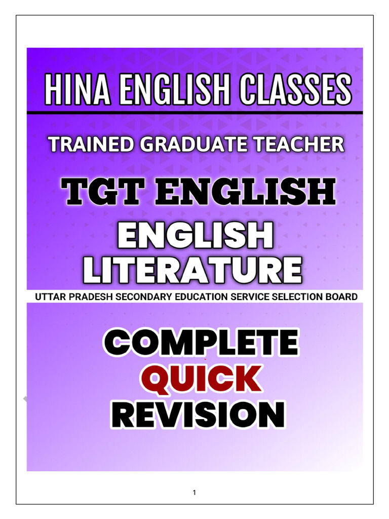 Complete Quick Revision English Literature | PDF | William Shakespeare ...