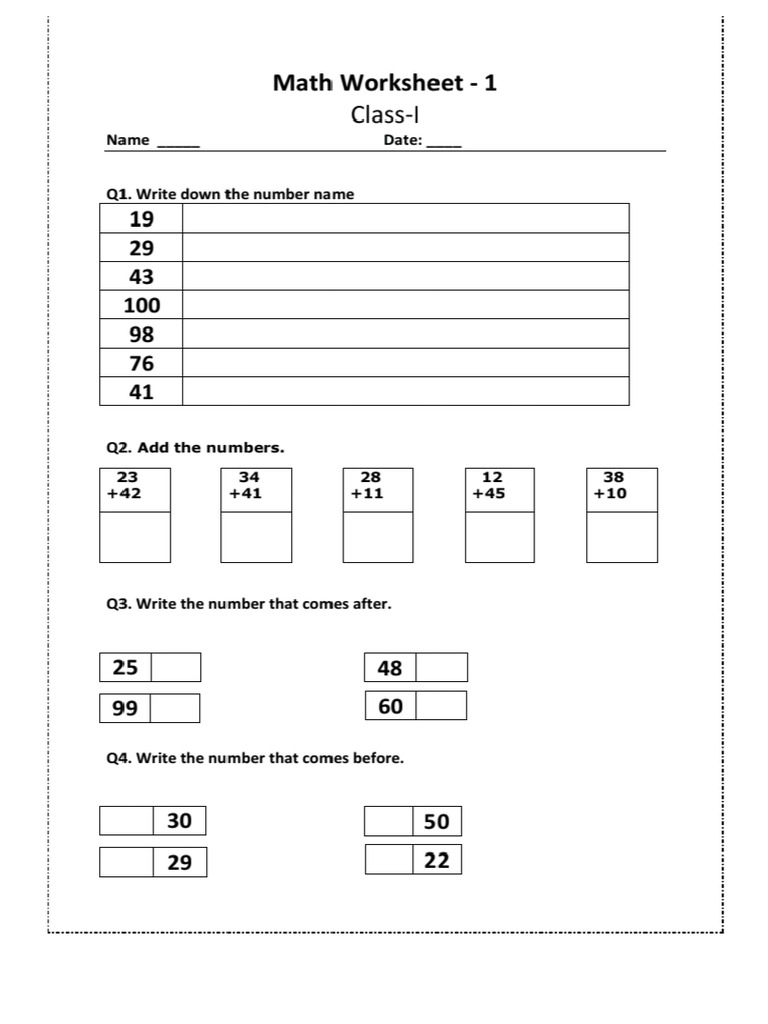 Maths Summer Vocation Holiday Homework | PDF