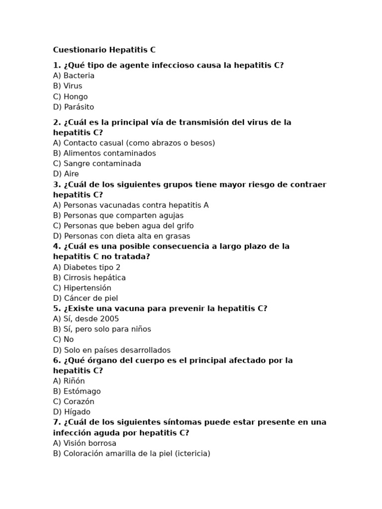 Cuest Hepatitis C | PDF