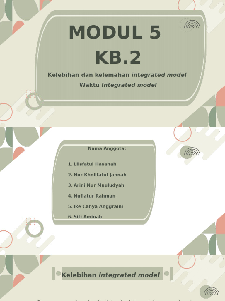 Pembelajaran Terpadu Modul 5 Kb.2 (1) | PDF