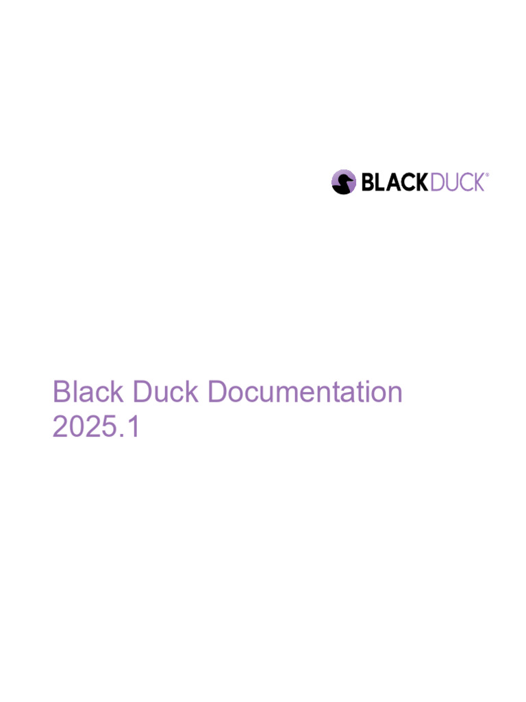 Black Duck SCA 2025.1 Documentation | PDF | Software Engineering ...