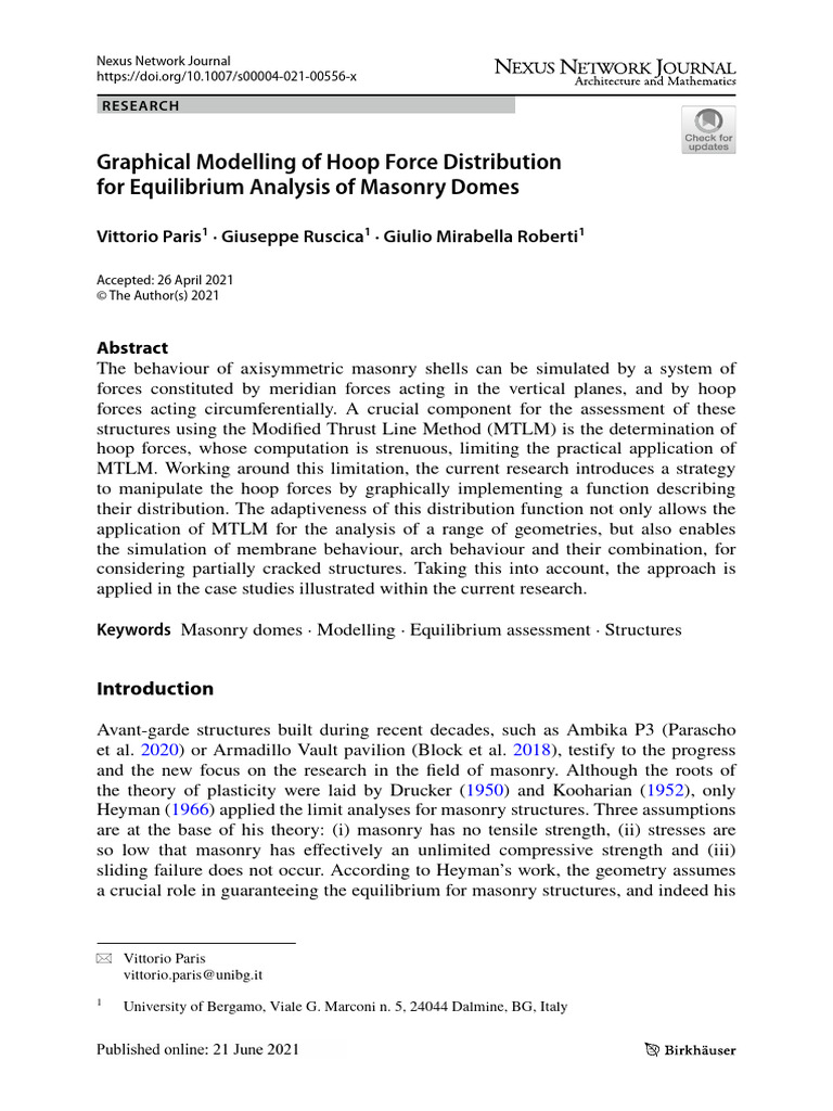 Graphical Modelling of Hoop Force Distribution For | PDF | Force | Dome
