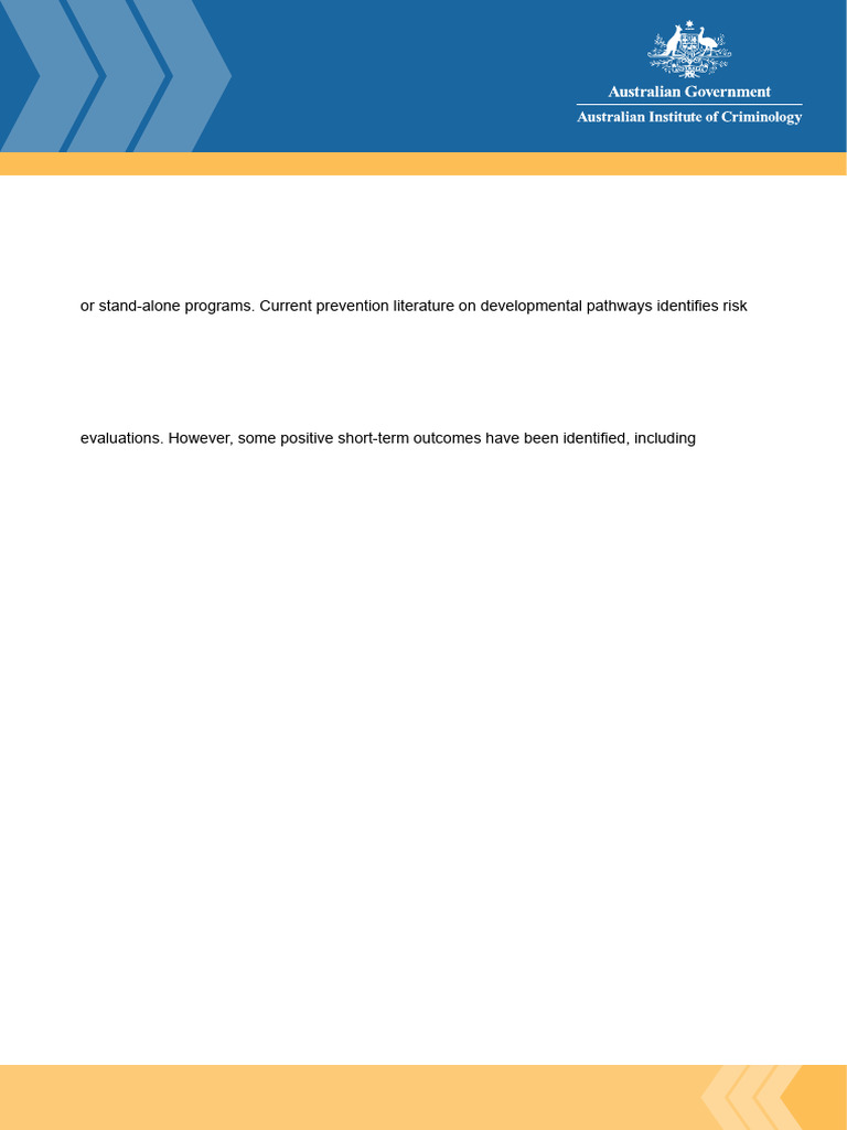 Crime Reduction in The Youth. | PDF | Mentorship | Crime Prevention