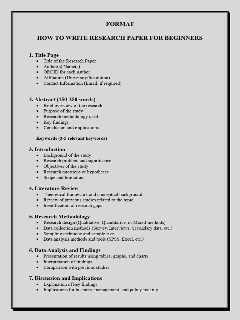 How To Write Research Paper-1 | PDF