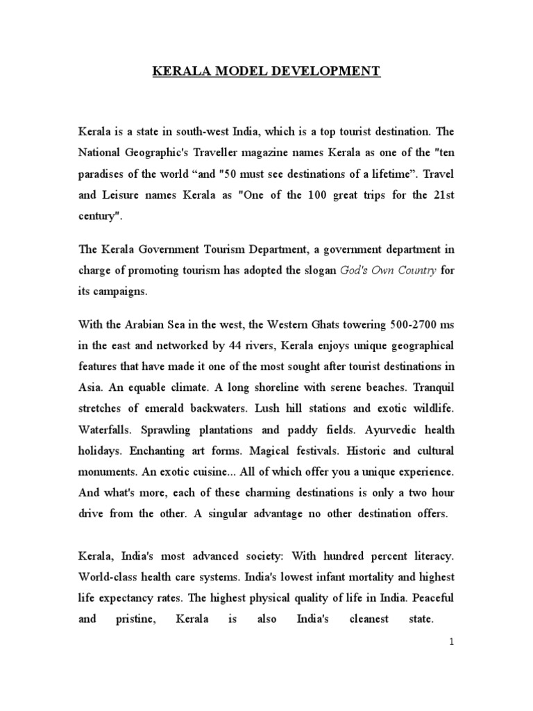 Kerala Model Development | PDF | Kerala | Family Planning