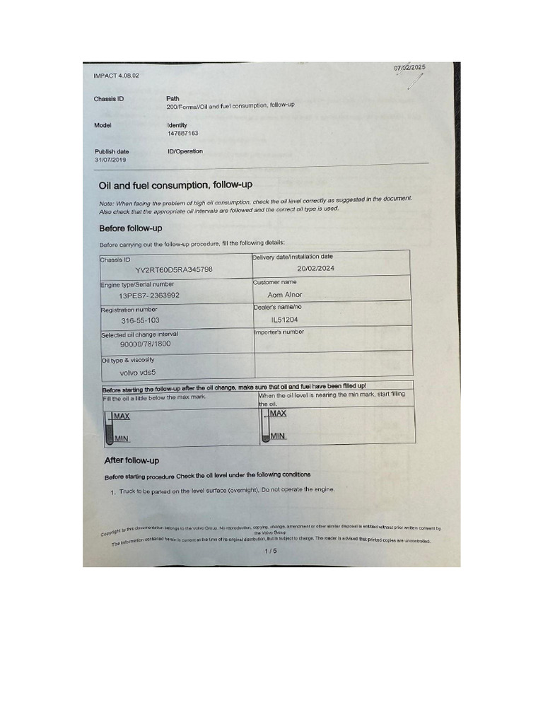 Oil Form | PDF