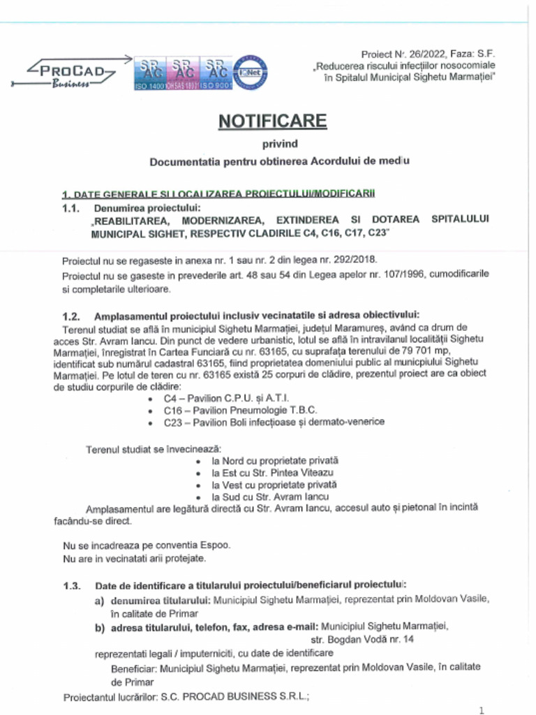 Notificare APM Pavilioane Corectat | PDF