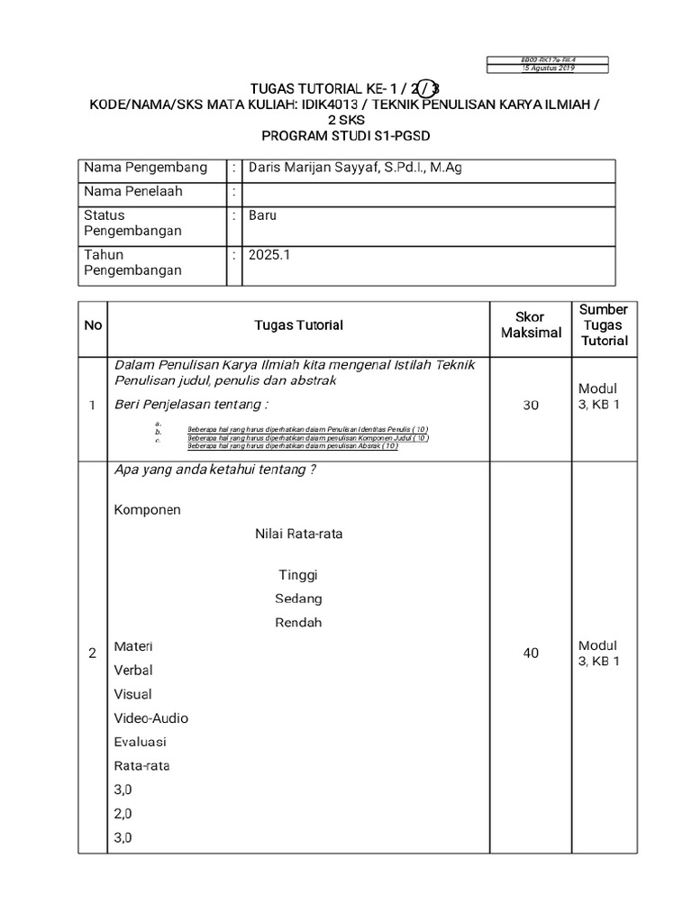 Fixxx TT.2 Penulisan | PDF