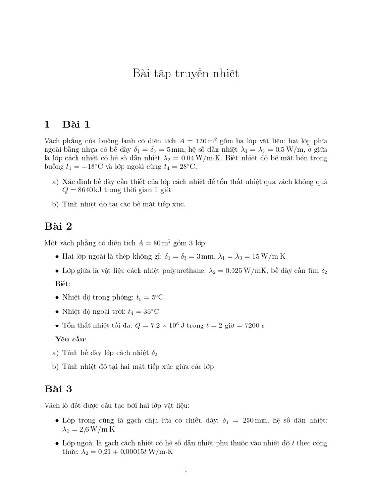 BT Truyen Nhiet | PDF