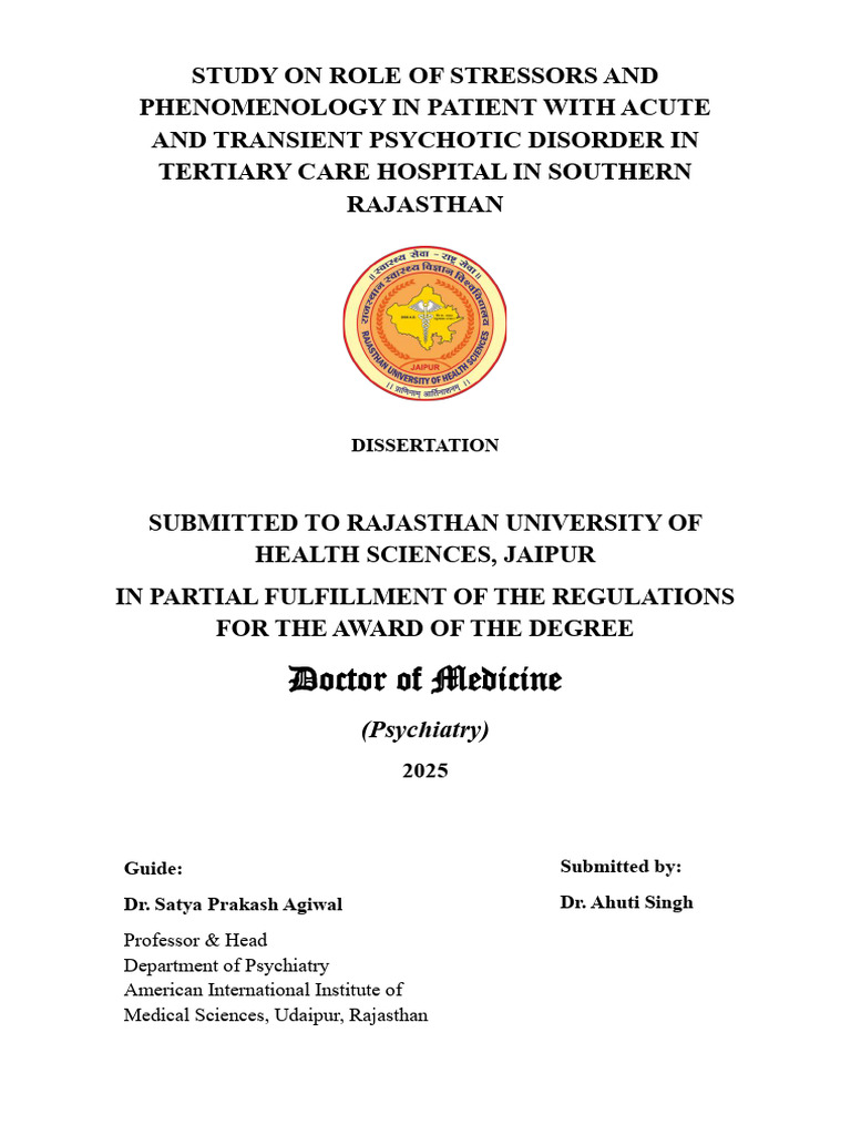 FnF Ahuti | PDF | Psychosis | Mental Disorder
