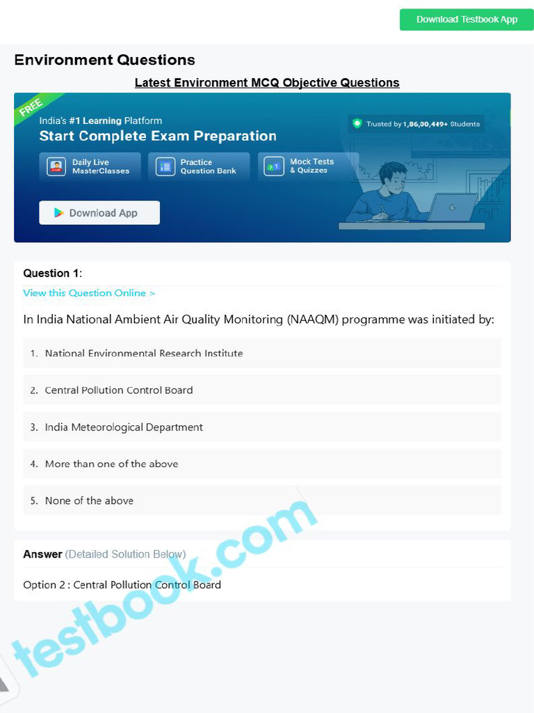 mcq-on-environment--5eea6a1139140f30f369eac9 | PDF
