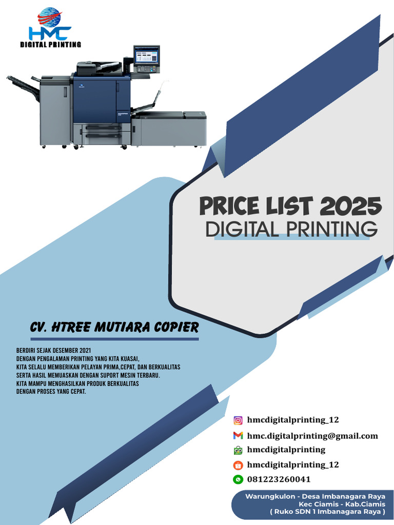 Price List HMC Digital | PDF