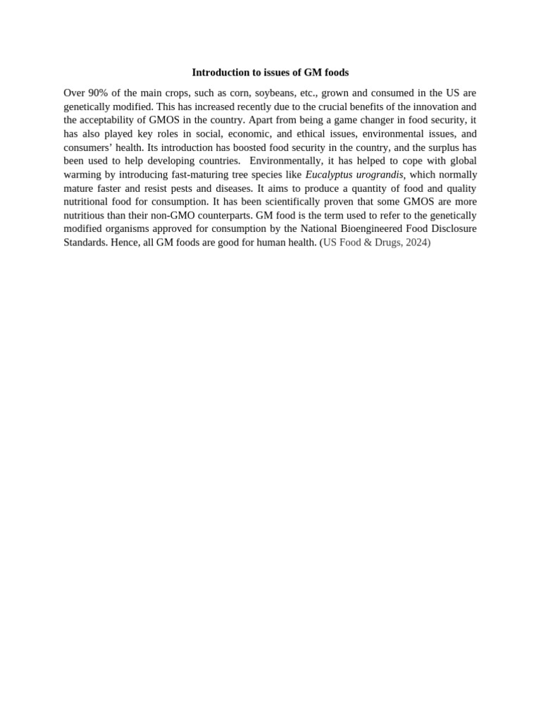 Supporting GM Foods | PDF