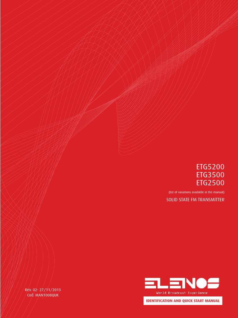 Etg5000 Etg3500 Etg2500 - Quickstart - en - 02 | PDF | First Aid ...