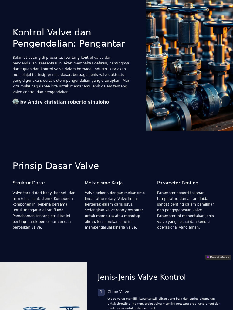 Kontrol Valve Dan Pengendalian Pengantar | PDF