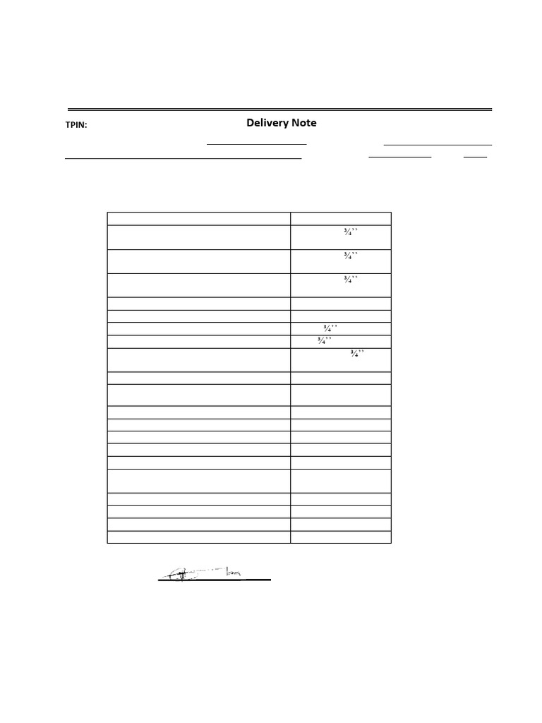 Leptone General Dealers Delivery Note 202 | PDF