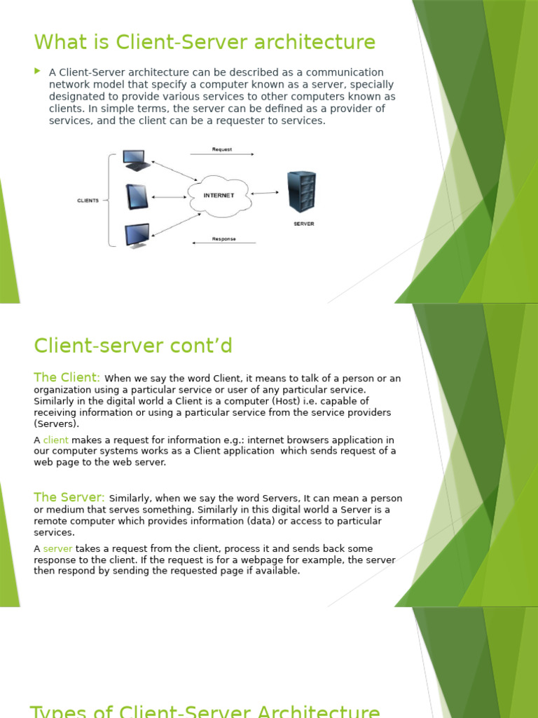 Understanding Client-Server Architecture | PDF | Client–Server Model ...
