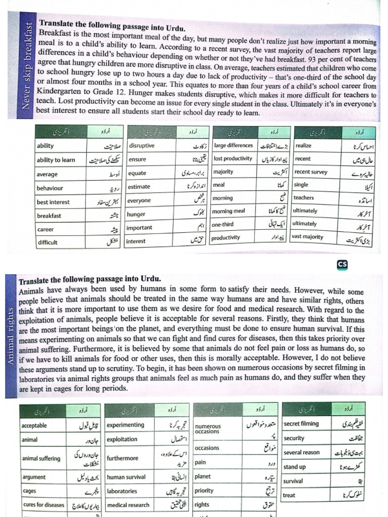 Translation Passages For Homework | PDF
