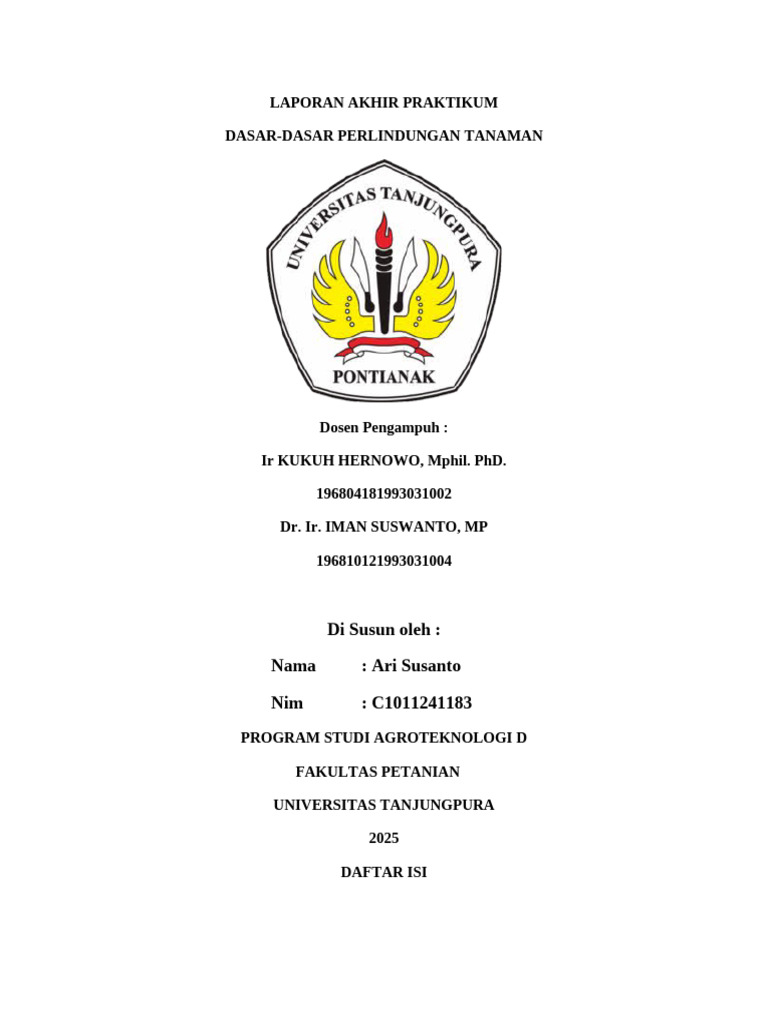 Laprak DDPT - Ari Susanto - C1011241183 | PDF