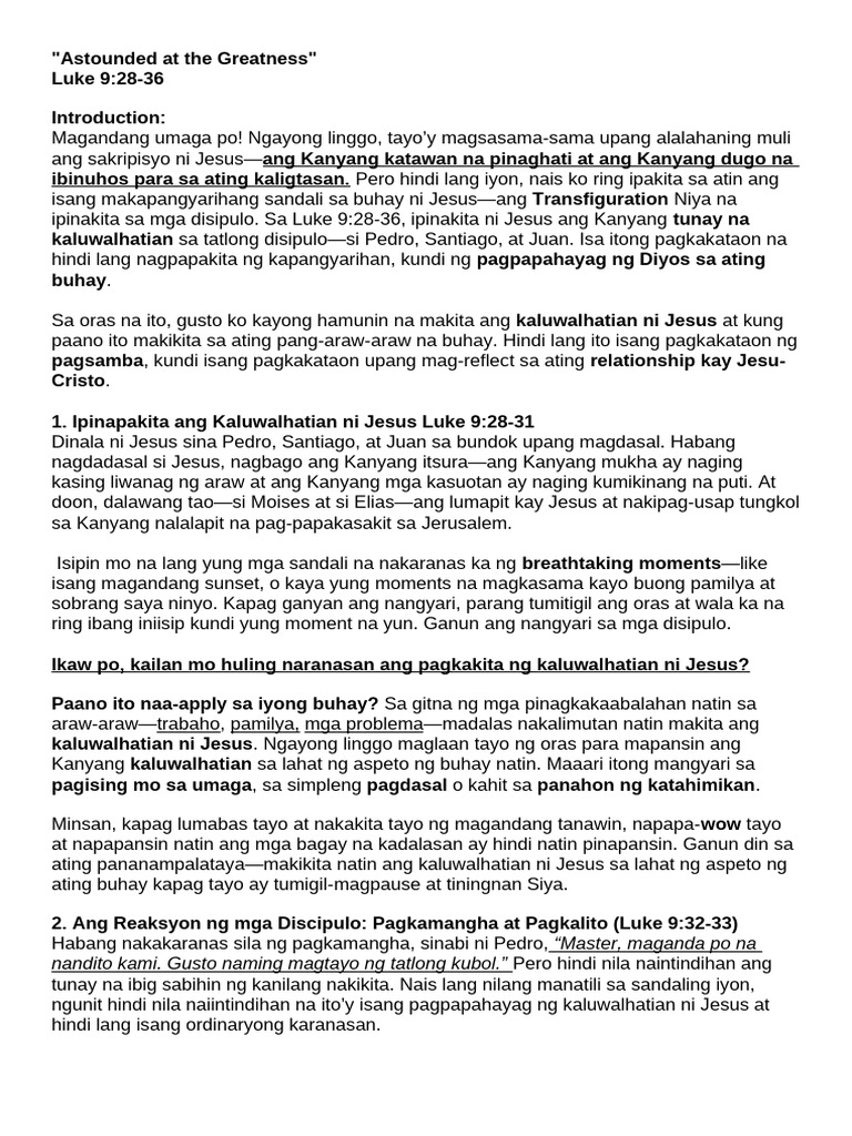 Astounded at The Greatness | PDF