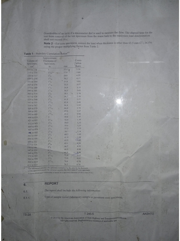 Asphalt Lab Correction Factor | PDF