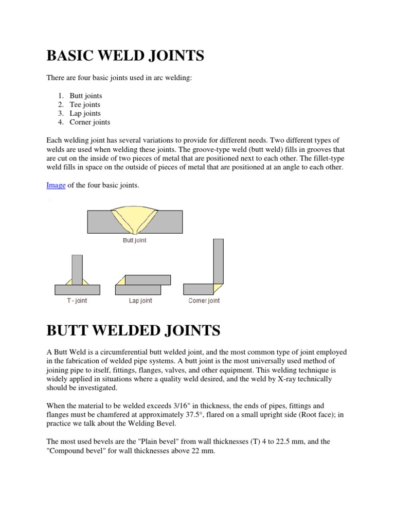 Basic Weld Joints | PDF | Welding | Construction